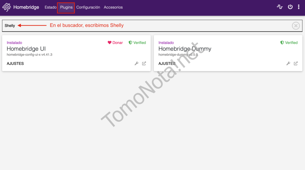Homebridge Docker Synology Tomonota