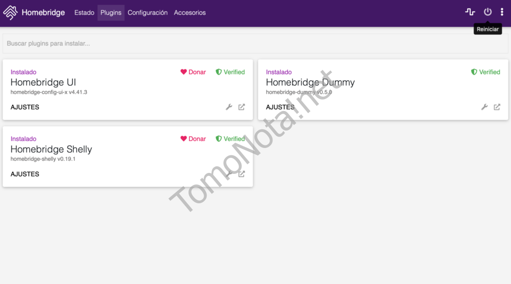 Homebridge Docker Synology Tomonota